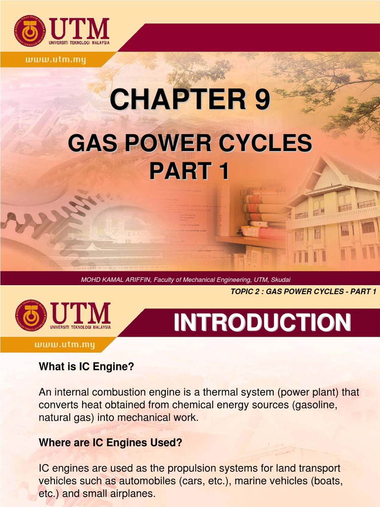 Topic2-Gas Power Cycle Part1 | PDF | Internal Combustion Engine ...