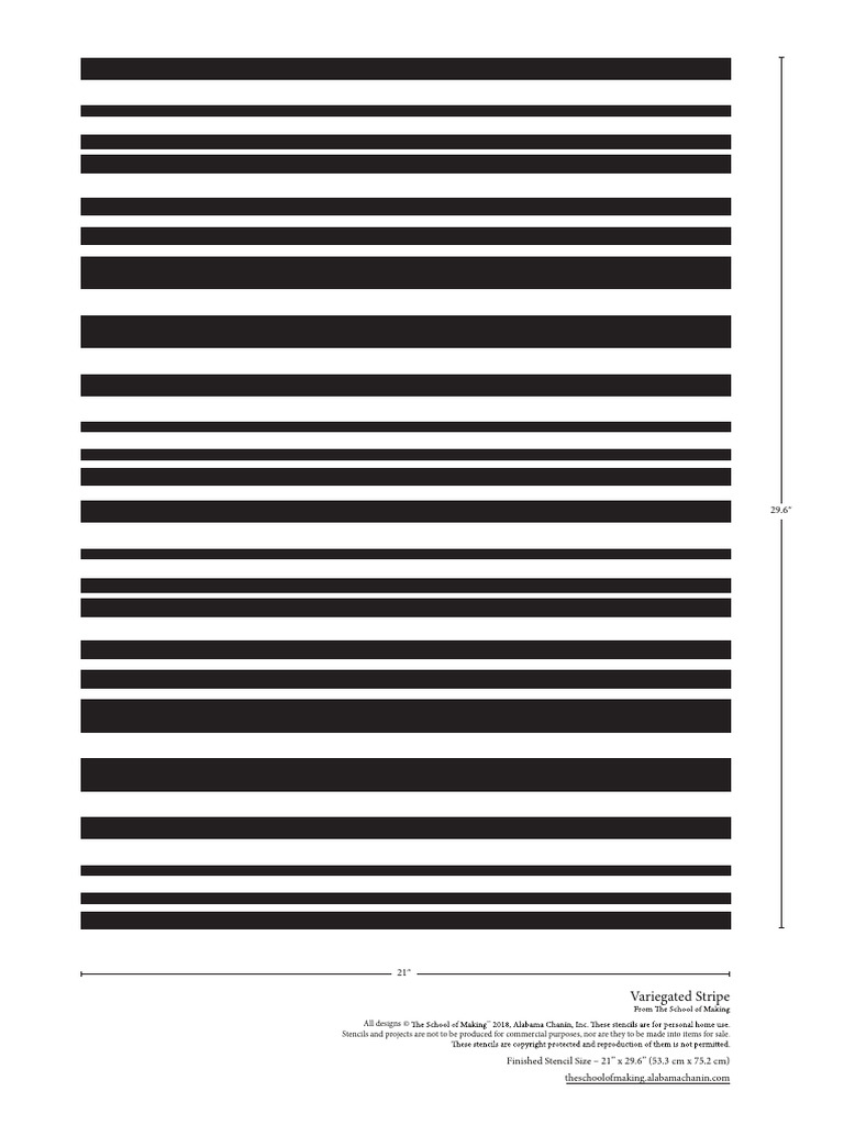 Variegated Stripe Stencil | PDF