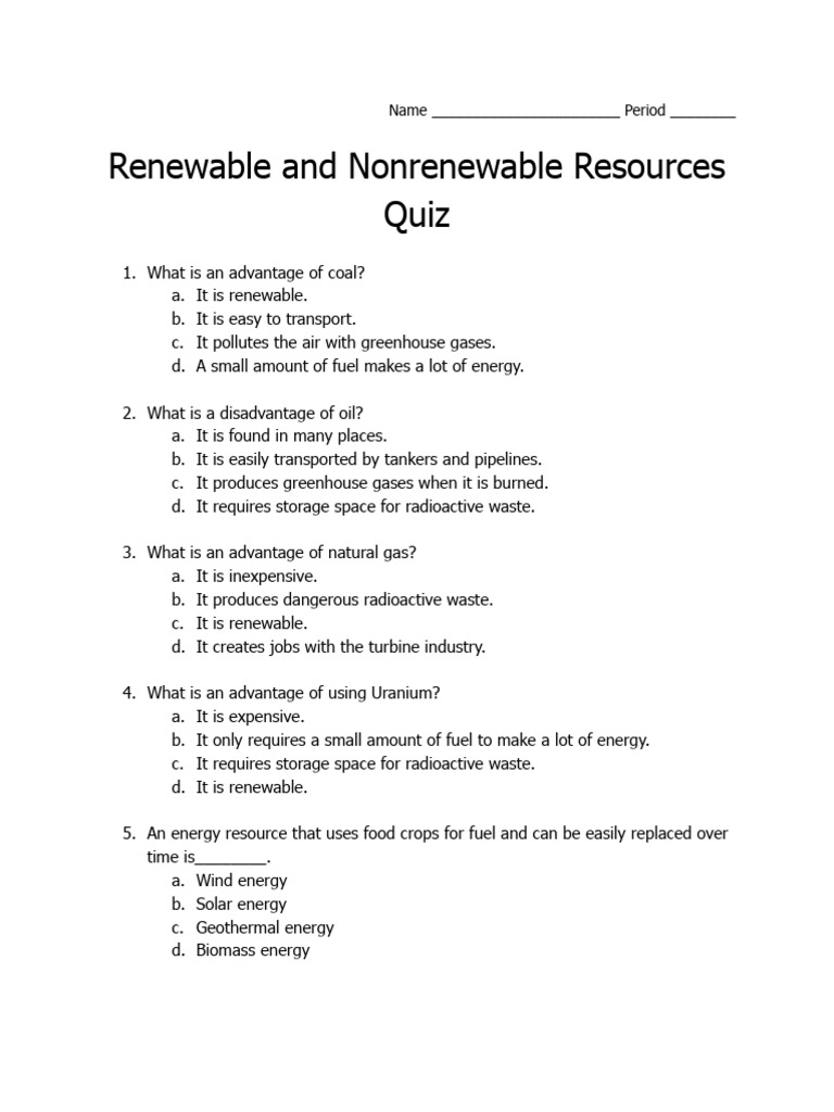 David Garcia - Copy of Renewable and Nonrenewable Energy Resources Quiz ...