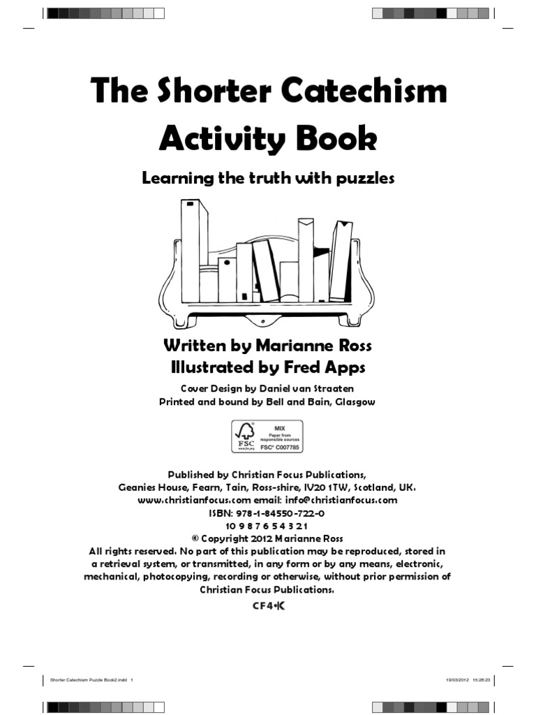 The Shorter Catechism Activity Book - Sample | PDF | Ten Commandments ...