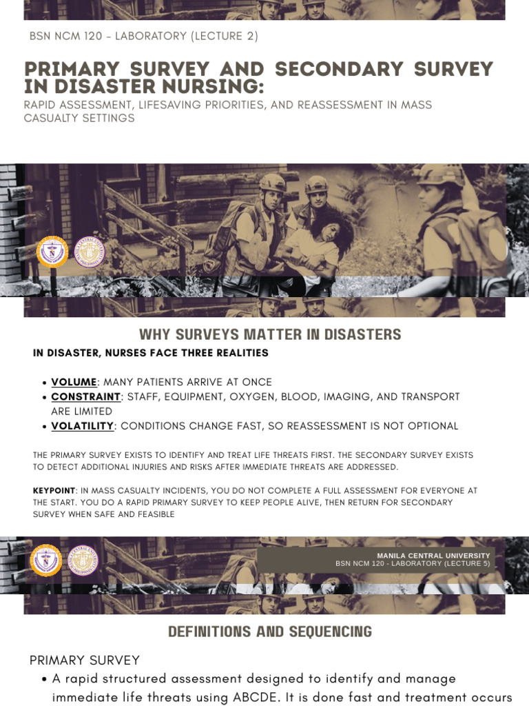 Primary Secondary Survey | PDF | Major Trauma | Medical Emergencies