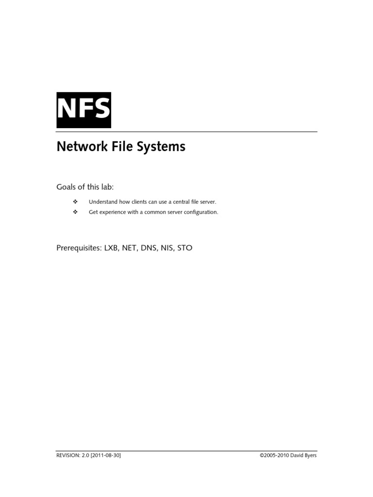 NFS - Network File Systems | PDF | File System | Utility Software
