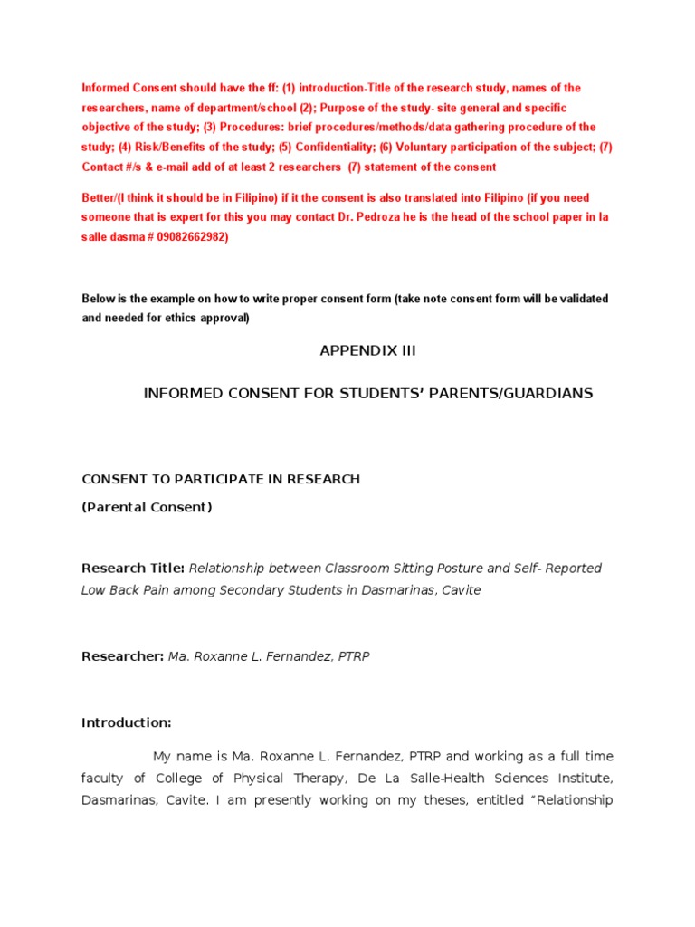 Sample Informed Consent | Download Free PDF | Informed Consent | Consent