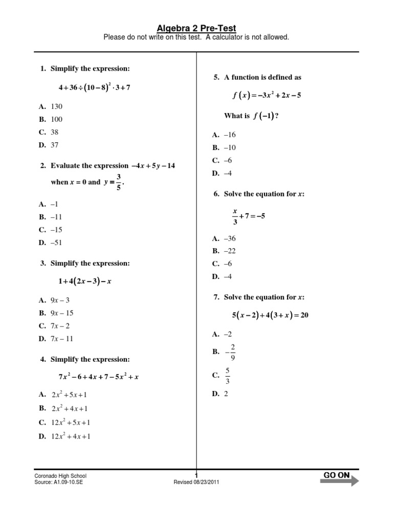 Math HW | PDF | Quadratic Equation | Equations