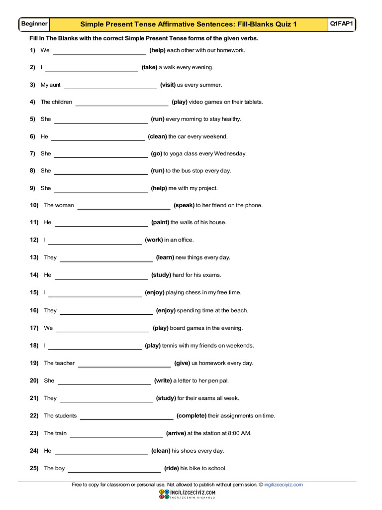 Simple Present Tense Exercises | PDF | Language Families | Linguistic ...