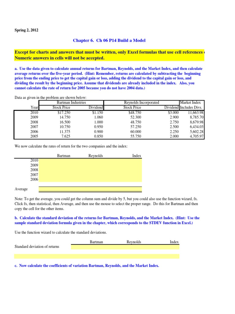 Ch06 P14 Build A Model | PDF | Beta (Finance) | Statistical Analysis