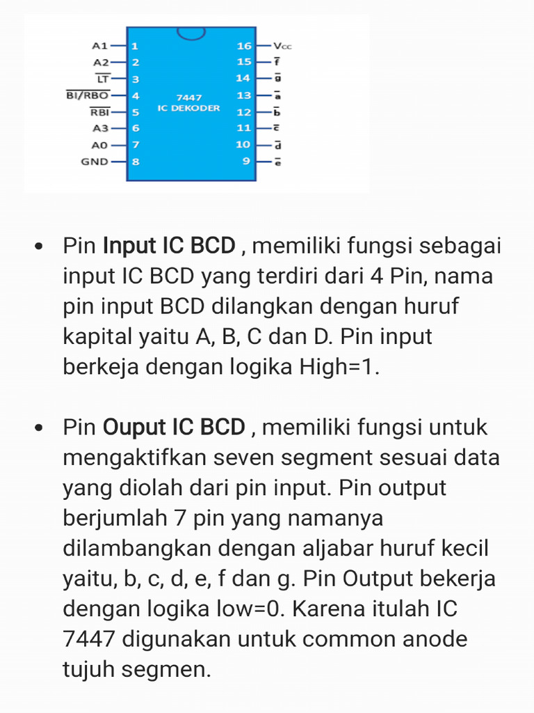 Ic 7 Segment BCD | PDF