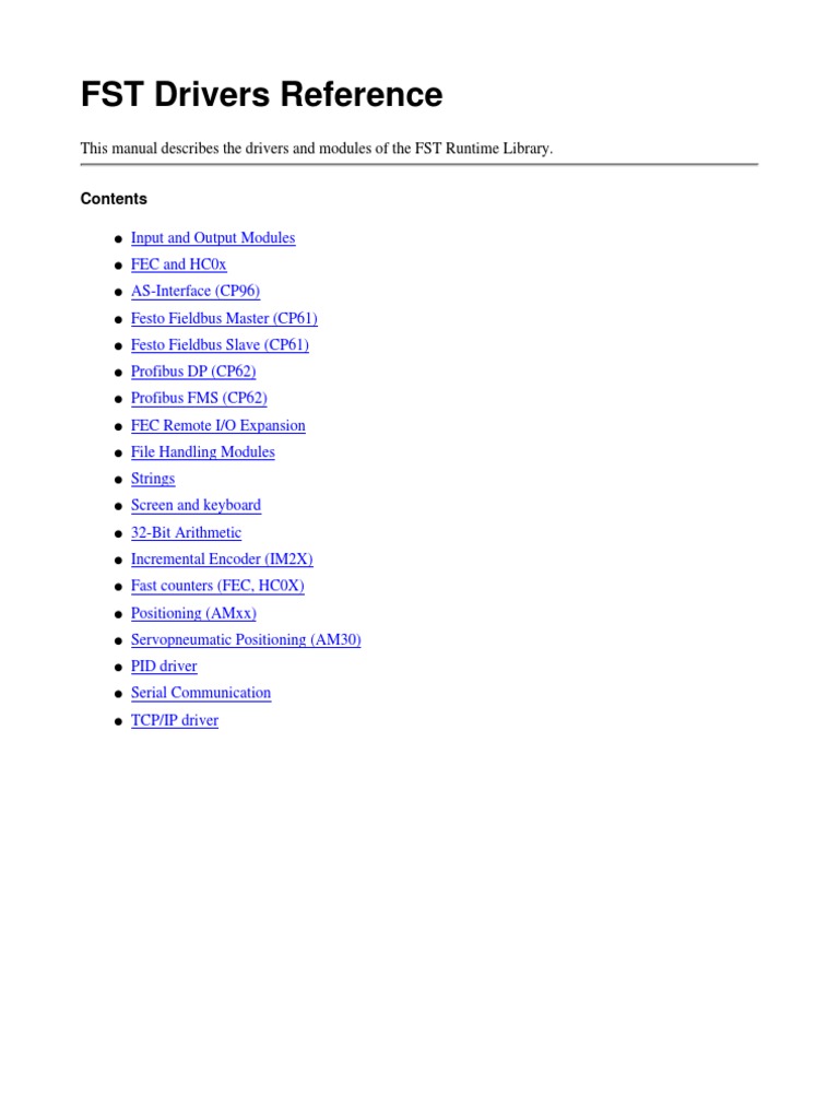 FST Drivers and Module Overview | PDF | Relay | Parameter (Computer ...