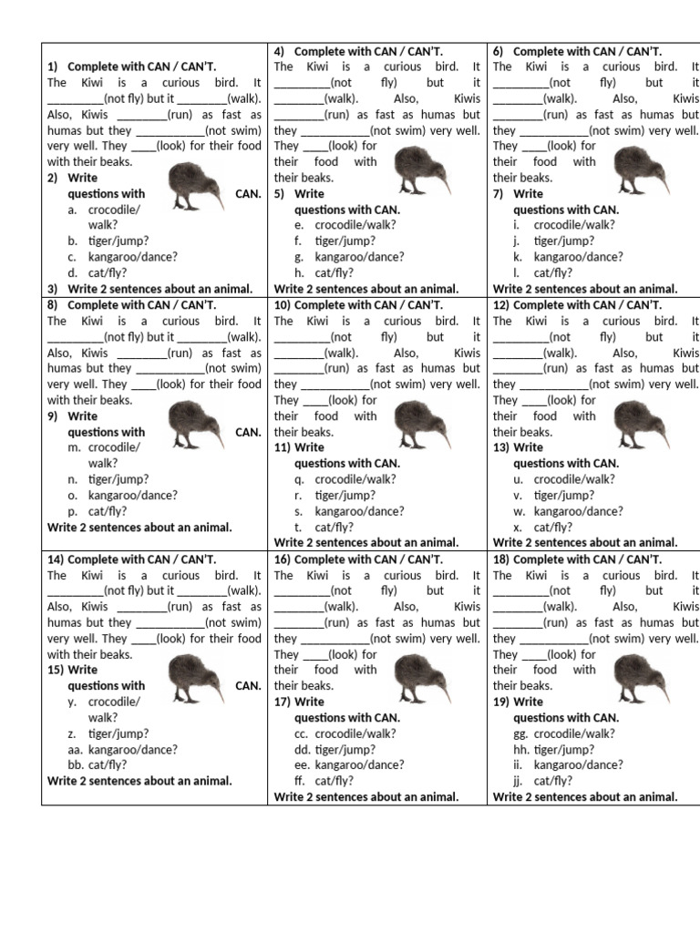 CAN CAN'T Beginners | PDF