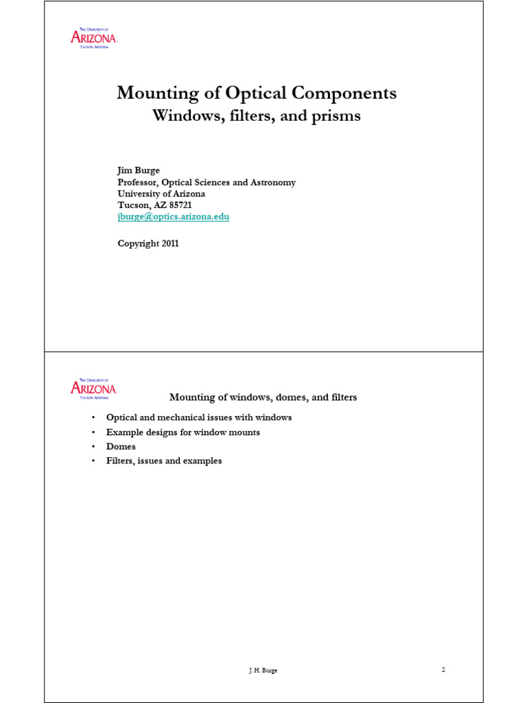 25 Windows and Prisms 1 | PDF | Optics | Optical Filter