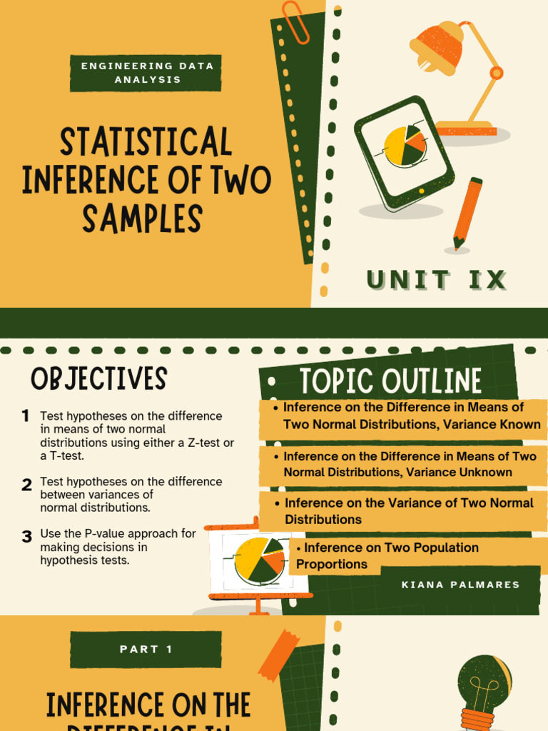 Unit 9 - Statistical Inference On Two Samples - 1A - PPT | PDF ...