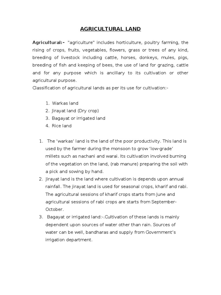 Agricultural Land | PDF | Tillage | Mortgage Law