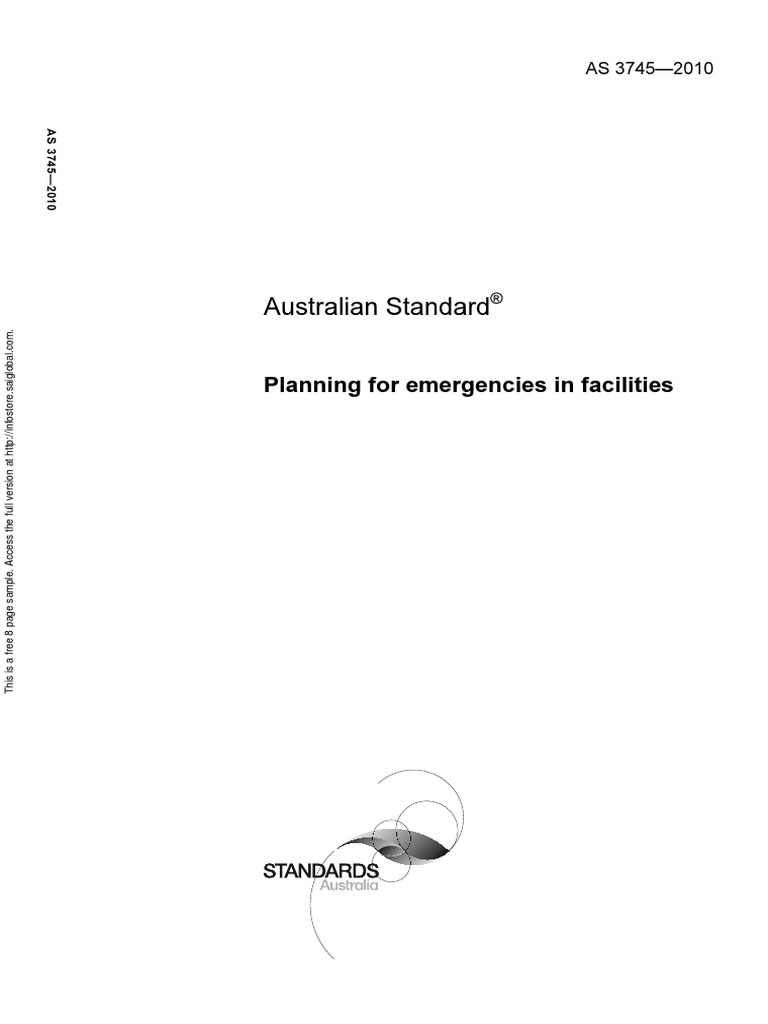As 3745-2010 Planning For Emergencies in Facilities | PDF | Emergency ...