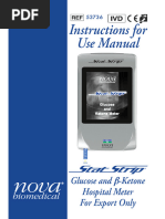 Nova StatStrip Meter Operating Guide | PDF | Disinfectant | Antimicrobial
