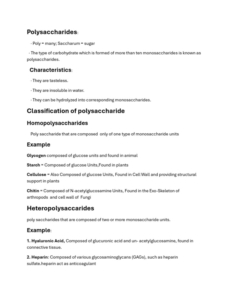 Poly Sac Cha Ride | PDF | Carbohydrates | Polysaccharide