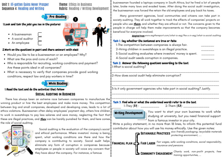 Worksheet Social Auditing | PDF | Employment | Audit