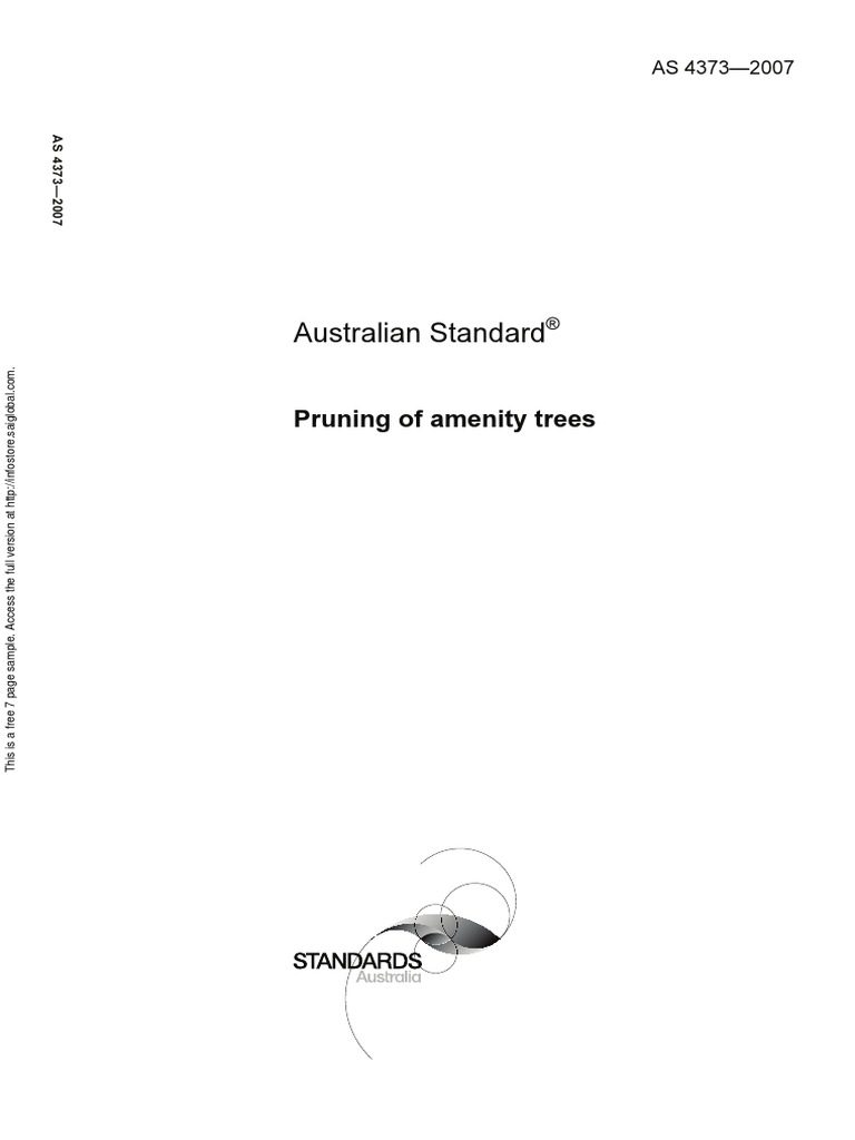 As 4373-2007 Pruning of Amenity Trees | PDF | Pruning | Plants