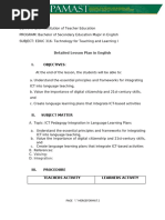 ICT Integration Lesson Plan Template | PDF