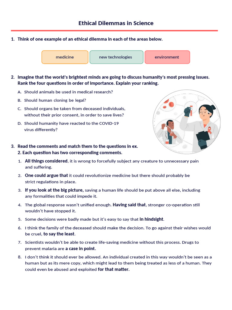 Ethical Dilemmas in Science | PDF | Genetic Engineering | Genetics