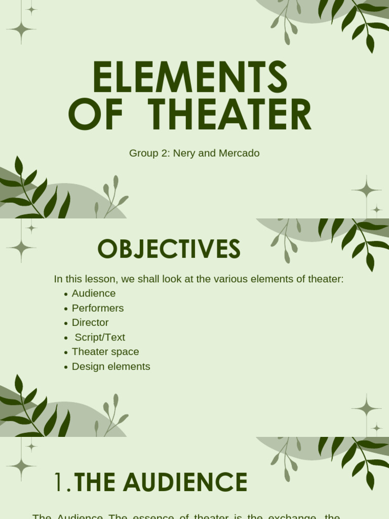 Elements of Theater | PDF | Theatre | Actor