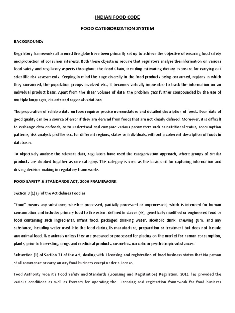 Indian Food Code and Categorization System | PDF | Drink | Cream
