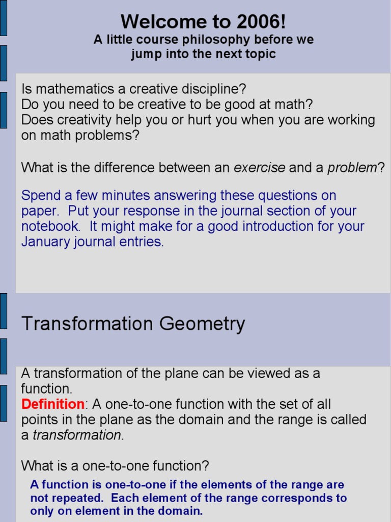 Introduction To Transformation Geometry | PDF | Function (Mathematics ...