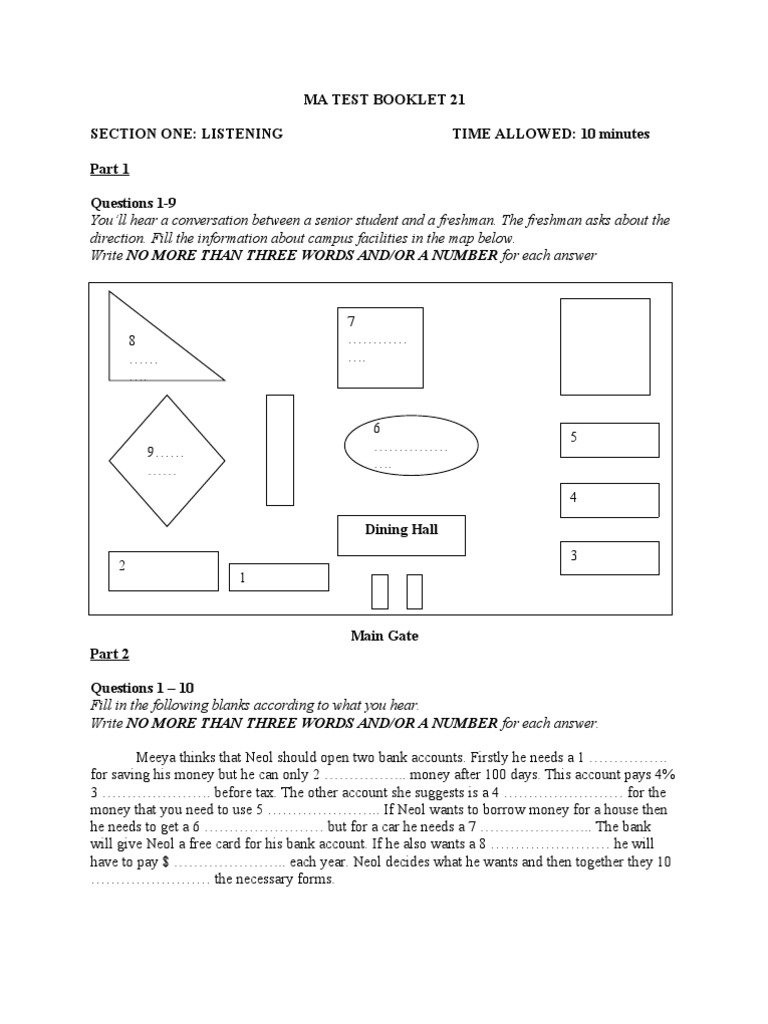 Ma Test Booklet 21 (Easy) | PDF | Infants | Visual Perception