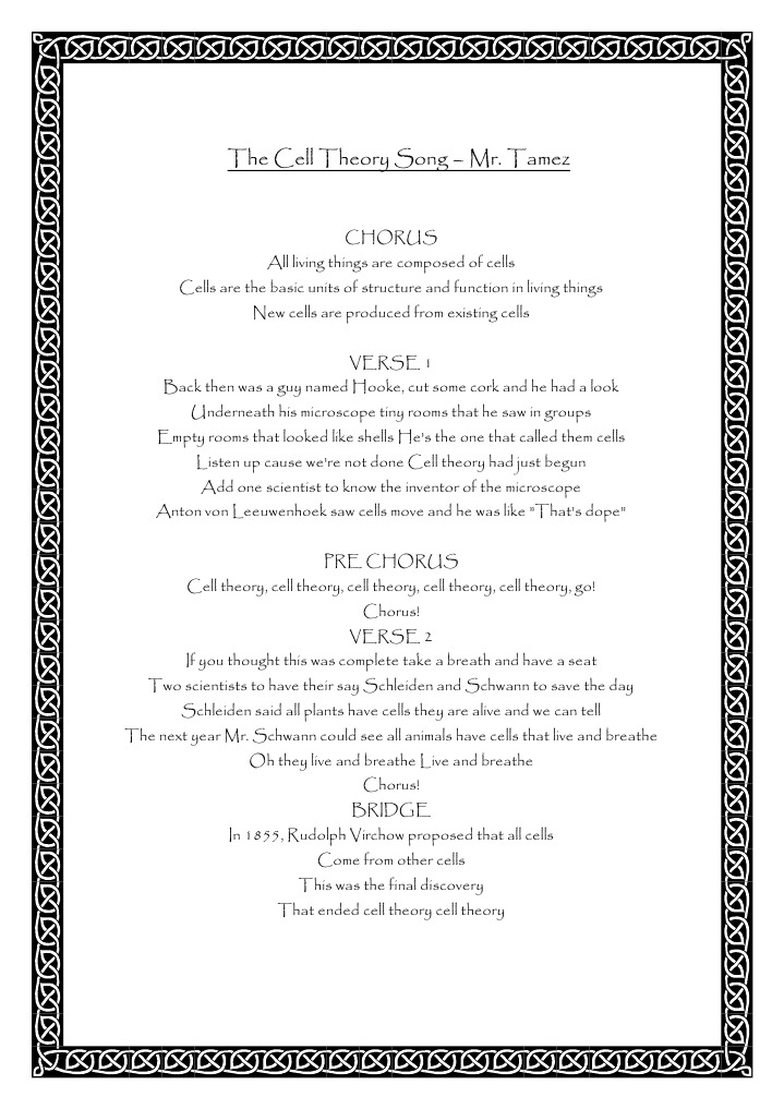 The Cell Theory Song | PDF | Philosophy