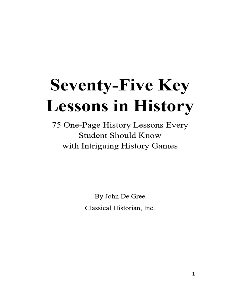 75 Key History Lessons Sample | PDF
