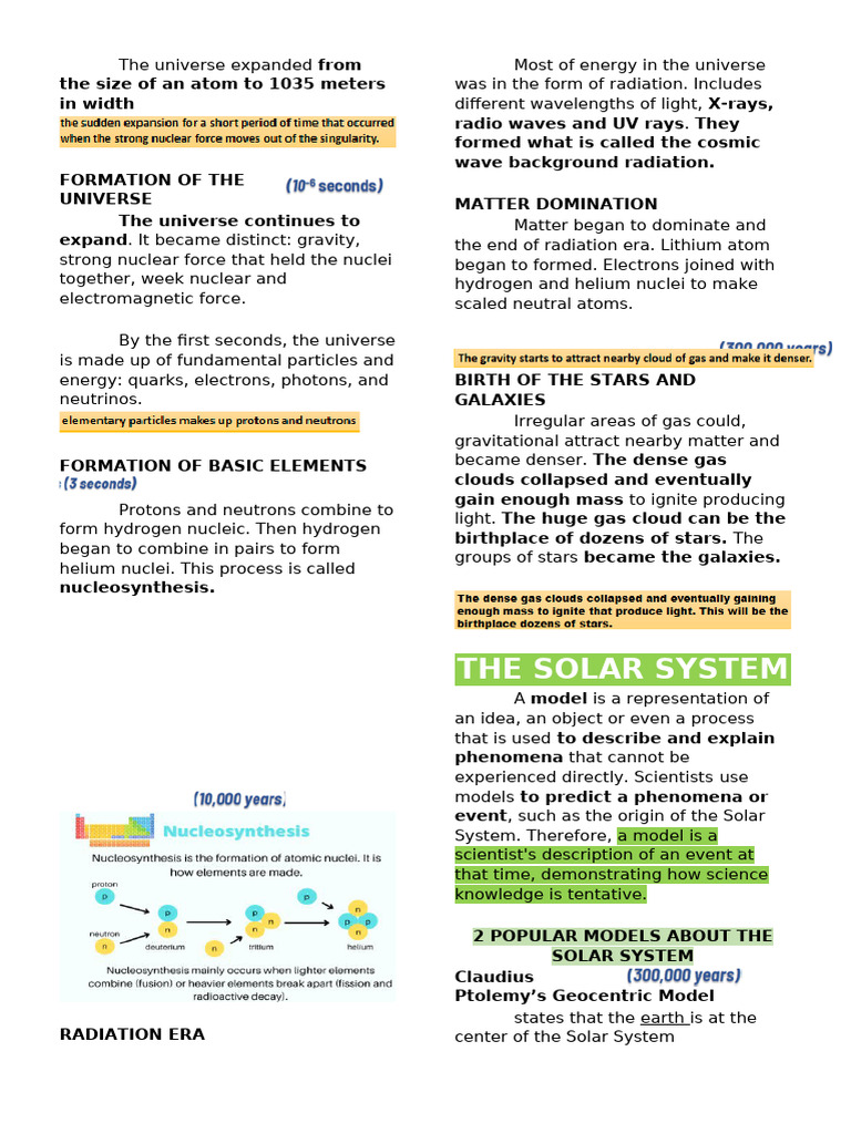 The Universe and Solar System 2 Draft | PDF | Planets | Universe