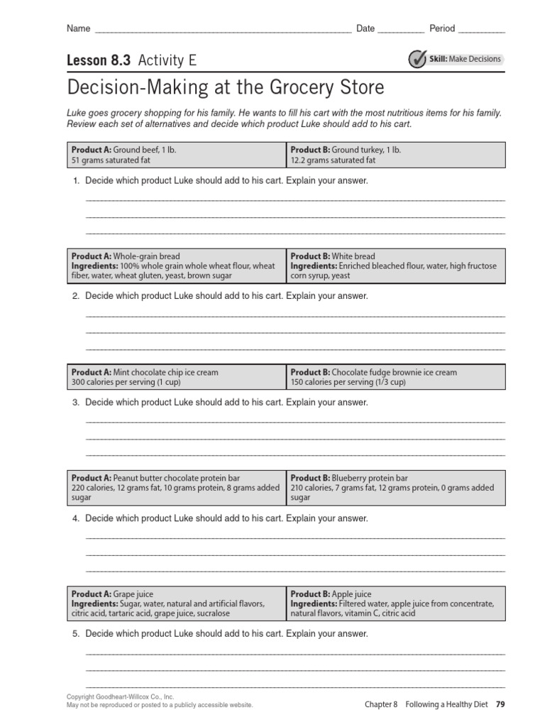 Annotated-Decision-Making at The Grocery Store | PDF | Whole Grain | Sugar