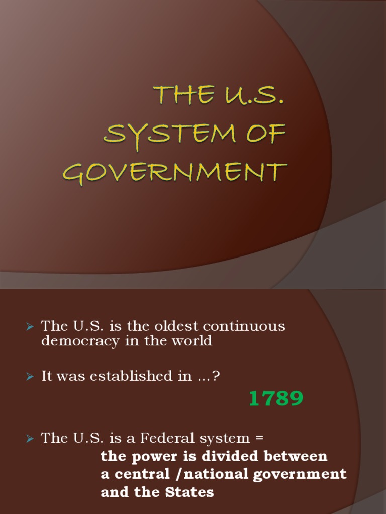 Overview of U.S. Government Structure | PDF | Federal Government Of The ...