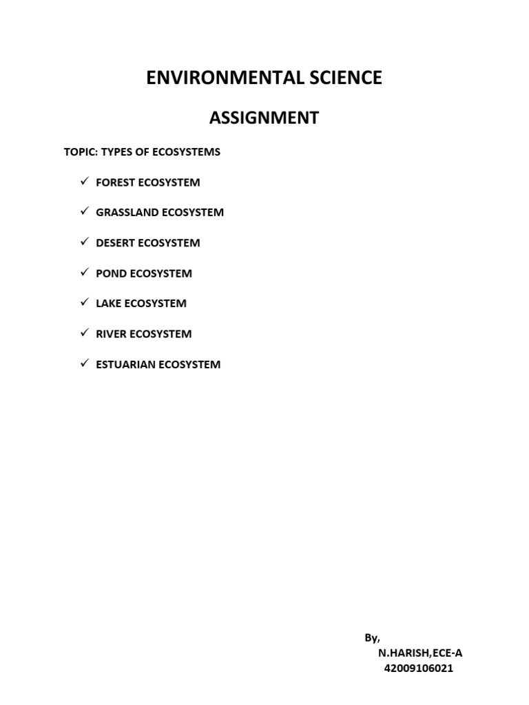 Forest Ecosystem Pdf Estuary Grassland