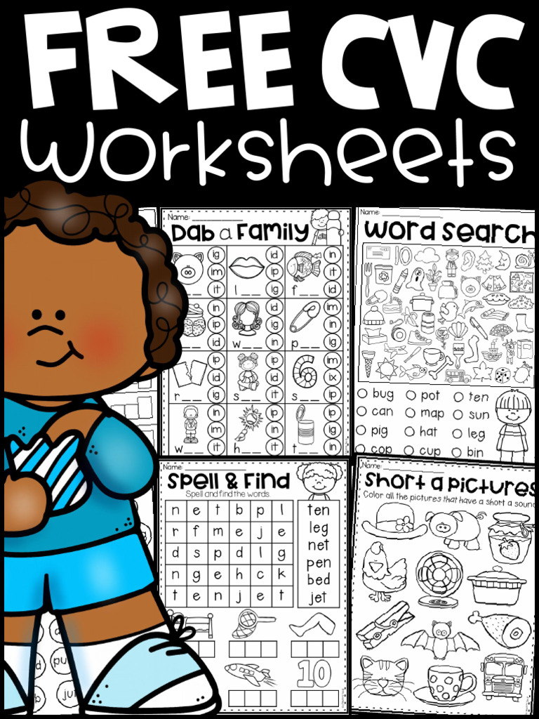 FREE Short Vowel CVC Worksheets | PDF