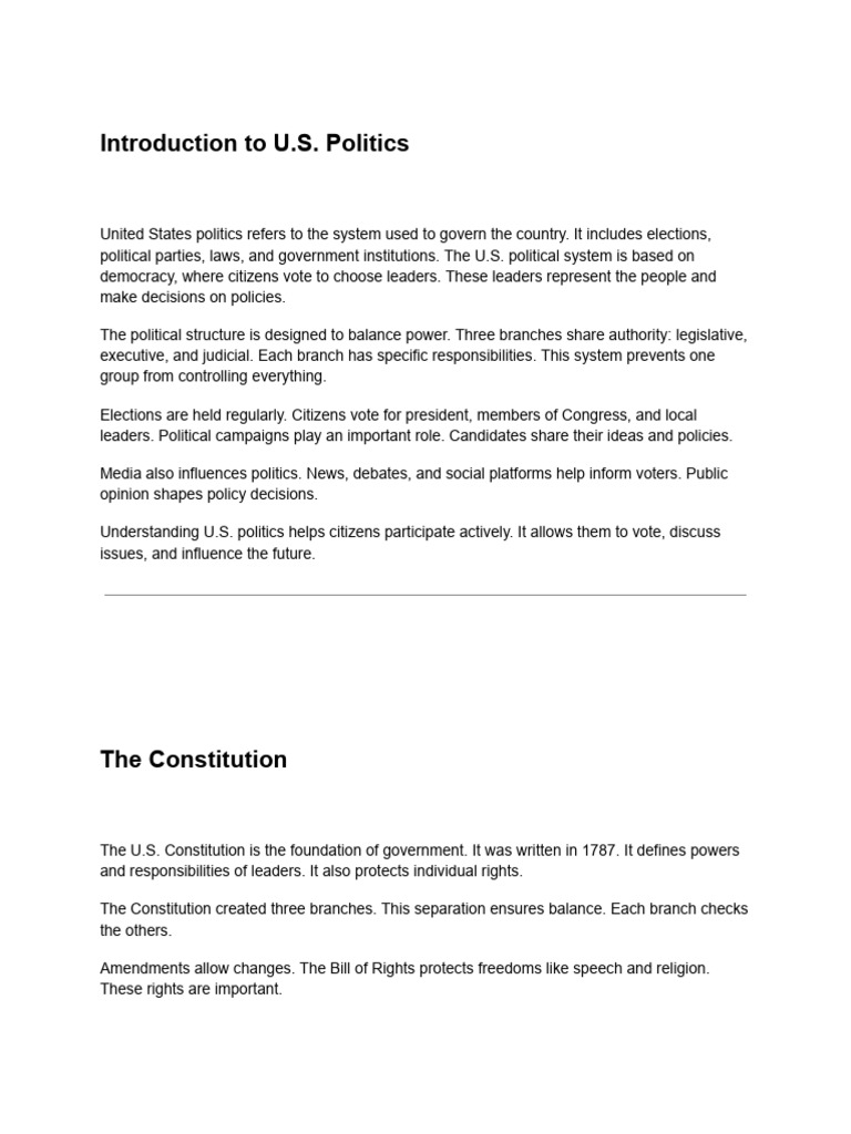 Understanding United States Politics | PDF | United States Congress ...
