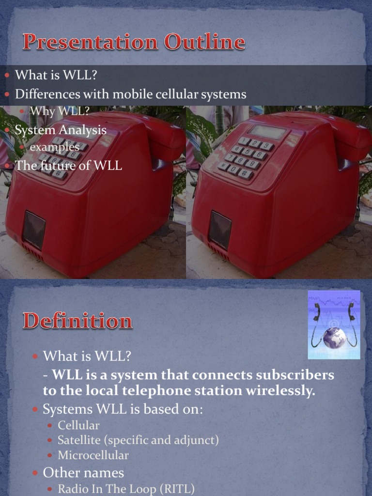 What Is WLL? Differences With Mobile Cellular Systems System Analysis ...