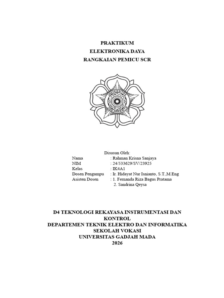 LA - Praktikum Elektronika Daya - Rahman Krisna Sanjaya - W5 | PDF