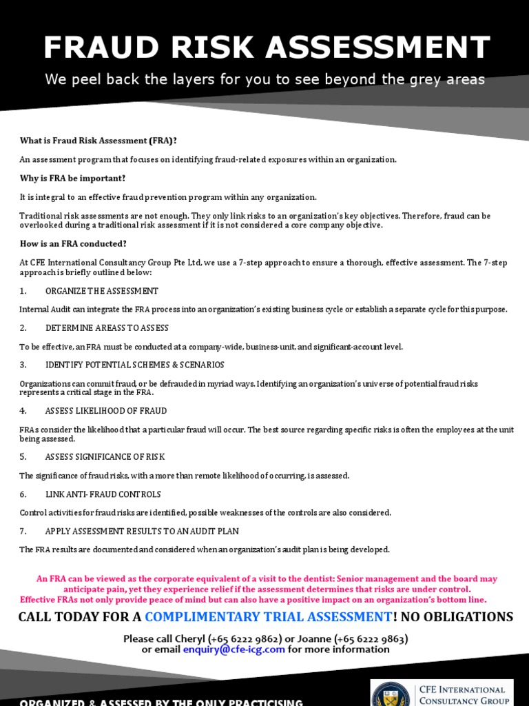 Fraud Risk Assessment (FRA) Leaflet | PDF | Risk Assessment | Risk