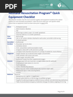 Pediatric Equipment Checklist for Care | PDF