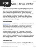 Types of Sermons Explained: A Guide | PDF | Expository Preaching | Sermon