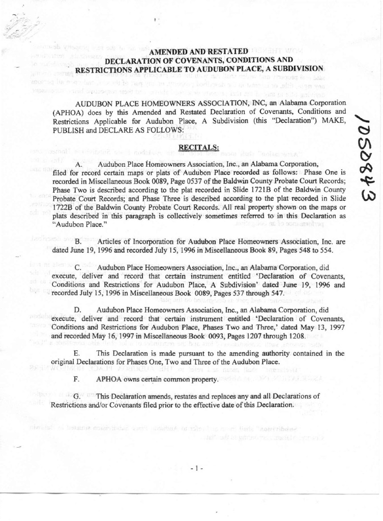 Amended and Restated: Declaration of Covenants, Conditions AND ...