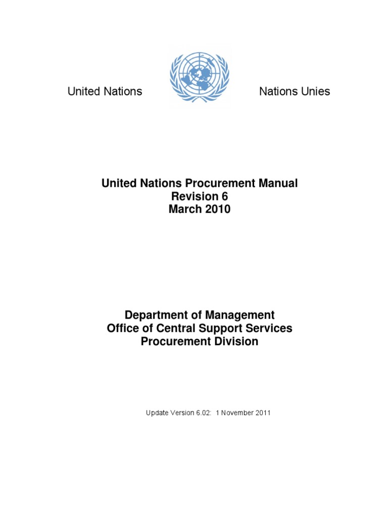 UN Procurement Manual | PDF | Request For Proposal | Procurement