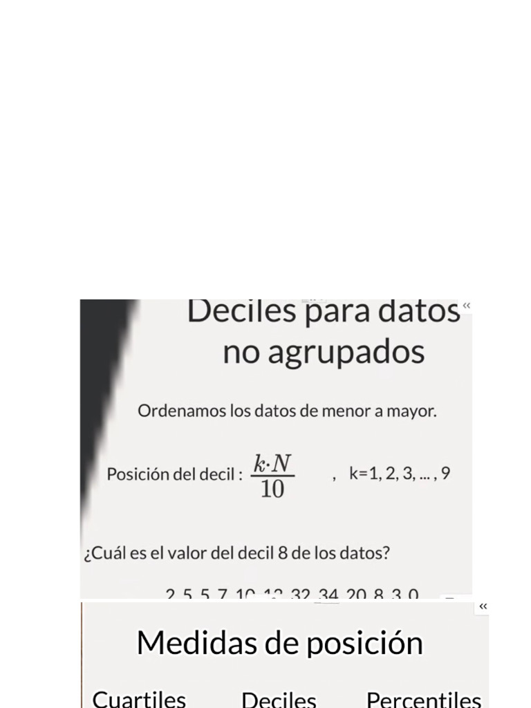 Medidas de Localización Tercil Cuartil Quintil | PDF