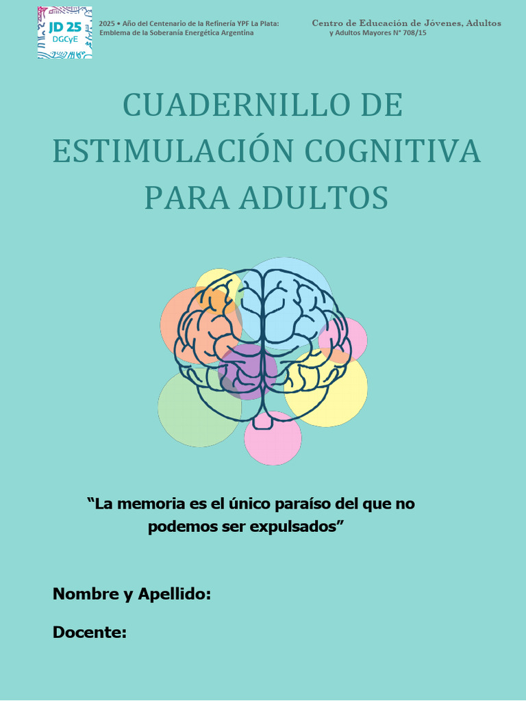 Cuadernillo de Estimulacion Cognitiva para Adultos - 111907 | PDF
