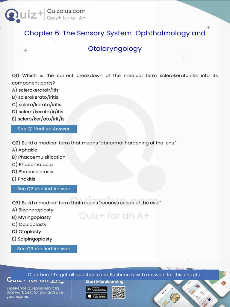 Which is the Correct Breakdown of the Medical Term Sclerokeratoiritis ...