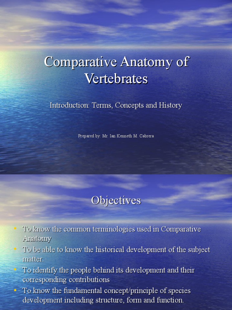 Comparative Anatomy of Vertebrates Overview | PDF | Homology (Biology ...