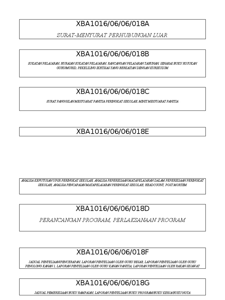 Tajuk Tepi Fail Panitia | PDF