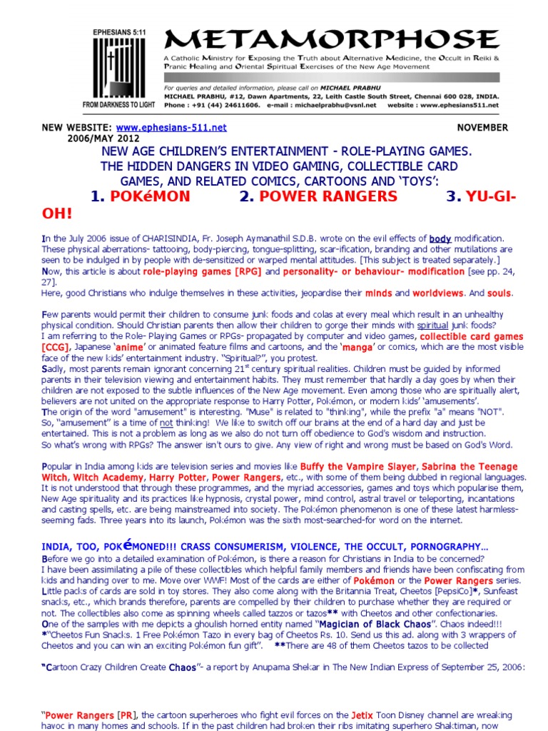 New Age Games-Pokemon Power Rangers Yu-Gi-Oh Etc | PDF | Pokémon | Leisure