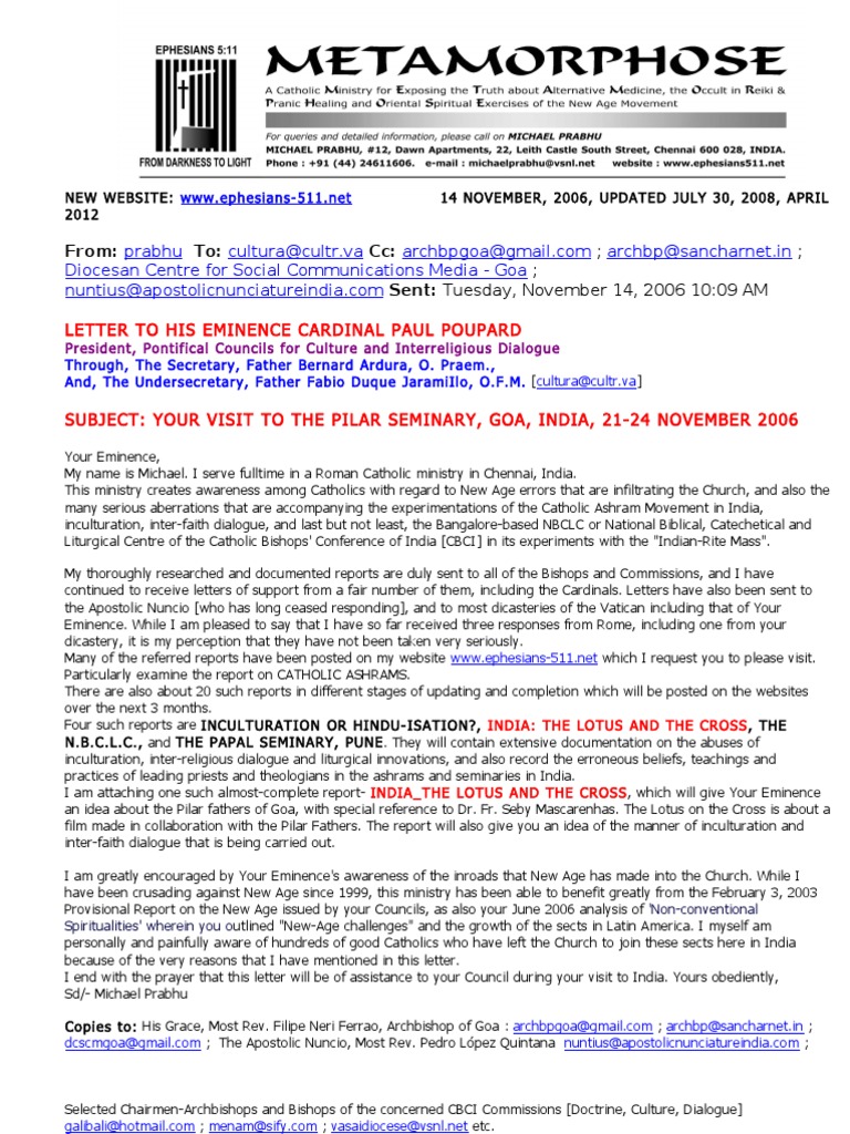 Pilar Seminary Goa-Syncretism and New Age | PDF | Gospel Of Matthew | Jesus