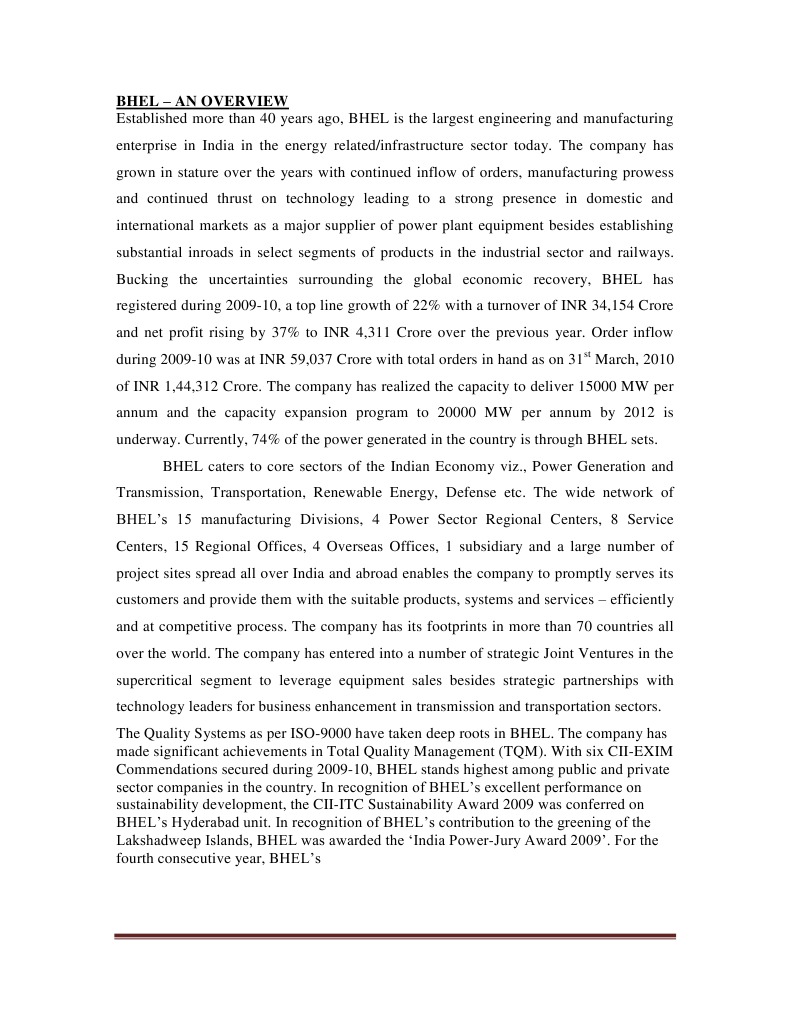 Bhel - An Overview | PDF | Programmable Logic Controller | Numerical Control